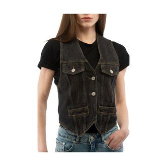 Moschino Femme, Vestes, Noir, Taille: 38 FR Cotton Vest