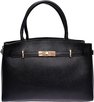 Isabella Rhea Schwarz Rindsledertasche