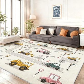 Generic Paillasson Antid&eacute;rapant Beige 140 x 200 cm, Tapis de Sol dint&eacute;rieur Lavable pour entr&eacute;e Cuisine Chambre &agrave; Coucher paillasson d&eacute;coratif, imprim&eacute; Dessin