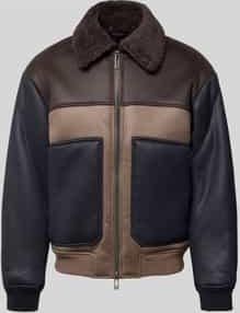 A|X Armani Exchange Blouson in Leder-Optik mit Zweiwege-Rei&szlig;verschluss