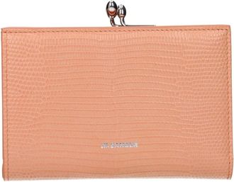 Jil Sander Femme, Accessoires, Rose, Taille: ONE Size Portefeuille en cuir avec plusieurs fentes pour cartes