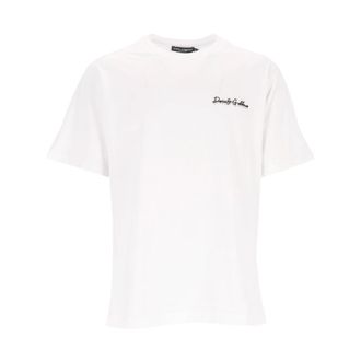 Dolce & Gabbana Baumwoll-T-Shirt - - Tops - Herren - Wei&szlig; - M