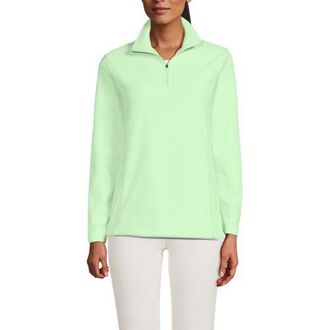 Lands End Anyweather Fleece-Pullover mit Reißverschluss, Damen, Größe:48-50 regular, Grün, Polyester, by Lands End
