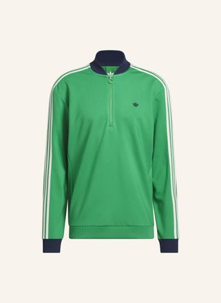 adidas Originals 3-Streifen 1/4 Zip Sweatshirt gruen