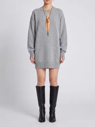 Elisabetta Franchi Minikleid aus Strick von mit Cut-Outs und Schmuckapplikationen