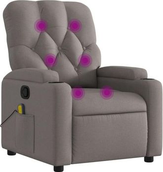 vidaXL Massagesessel Taupe Stoff - Vidaxl