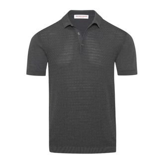 Orlebar Brown Burnham Silk Cottom Polo - - Tops - Herren - Blau - XL