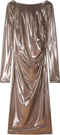 Patrizia Pepe Abito Liquid Gold - Femme - Robes - Brun - Taille: 36 FR