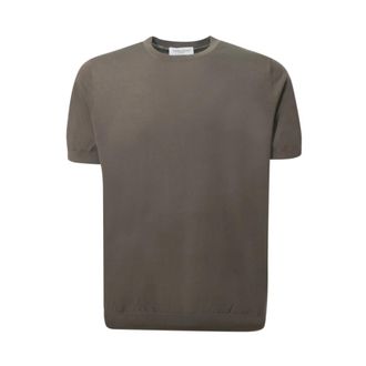 Balmain Rundhals-T-Shirt mit kurzen &Auml;rmeln - - Knitwear - Herren - Braun - 2XL