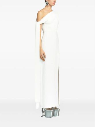 Solace London Irina One-shoulder Draped Maxi Dress