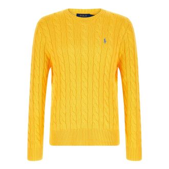 Polo Ralph Lauren Homme, Pulls, Jaune, Taille: XL Braid Texture Crewneck Sweater