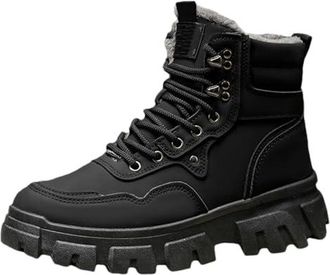 Generic Bottes Homme dHiver Chaussures Montantes Randonn&eacute;e &agrave; Lacets avec Doublure Polaire Chaude Semelle &Eacute;paisse Antid&eacute;rapante Imperm&eacute;ables Bottes De Neige Te