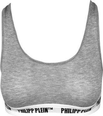 Philipp Plein Femme, Sport, Gris, Taille: 42 FR Cotton Tank Hauts