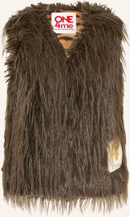 Grace Grace Kunstpelz-Weste braun