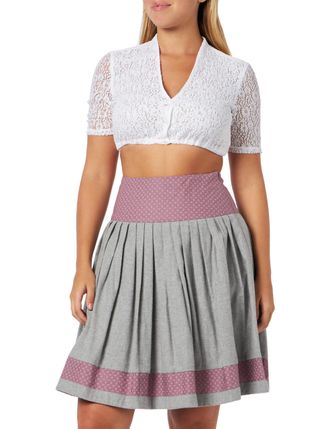 Berwin & Wolff TRACHT FOLKLORE LANDHAUS Damen 436209 Rock, Grau Mit Beere, 44 EU