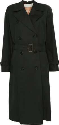 Max Mara Femme, Manteaux, Noir, Taille: 34 FR The Cube Belted Coat