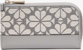 Kate Spade New York Kate Spade Devin Spade Flower Jacquard Bifold-Geldb&ouml;rse f&uuml;r Frauen in Grau Mehrfarbig | Non