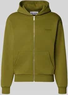 Review Relaxed Fit Sweatjacke aus Baumwoll-Mix mit Kapuze
