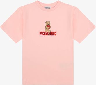 Moschino Maxi-T-Shirt aus Baumwolljersey Moschino Teddy Bear - Pink