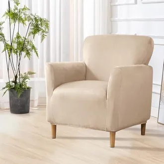 Shanna Housses de Fauteuil Velours pour Banquet: Housses De Chaise De Luxe Modernes, 1 Pièce, Jacquard Lavable avec Une Housse De Fauteuil Douce pour Les Ani