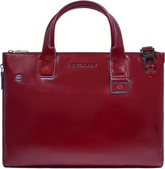 Piquadro Porte-documents en cuir - Cuir de haute qualit&eacute; - Rouge - Pour homme