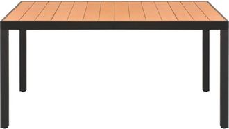 vidaXL Gartentisch Braun 150x90x74 cm Aluminium und wpc Vidaxl