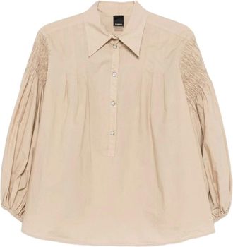 Pinko Pinko, Femme, Blouses et Chemises, Beige, Taille: 38 FR Bouquet Shirt