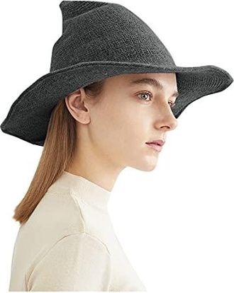 Generic Cocila Casquettes Souples Hommes dhalloween pour Femmes Chapeau Sorci&egrave;Re Tricot&eacute; De Sorceleur Casquettes Baseball Casquette Personnalis&eacute;E Hommes Cagou