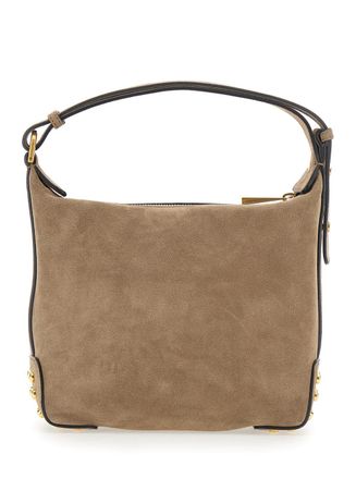 Tod's Womens Handbag Beige Leather Zip Closure Calf Handbags Hand Bags