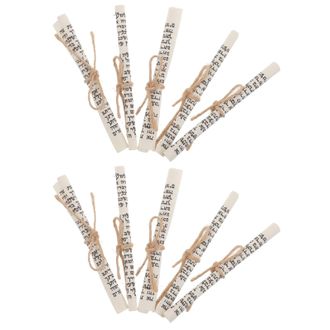 Valiclud 10 St&uuml;ck Teiliges Mezuzah T&uuml;rrolle mit Hebr&auml;ischem Segen Vorgerollte Koschere Schriftrolle Langlebiges Material Handgefertigte J&uuml;dische T&uuml;rdekoration 