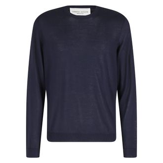 Roberto Collina Girocollo ML - - Knitwear - Herren - Blau - S