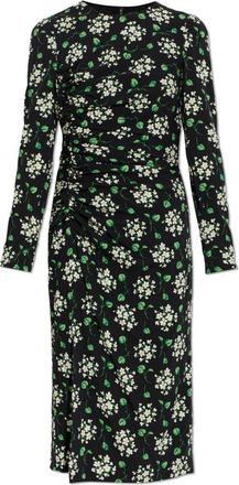 Dolce & Gabbana Femme, Robes, Noir, Taille: 40 FR Robe en soie &agrave; motif floral
