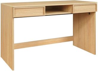 Sweeek Schreibtisch Holzlook 2 Schubladen 1 Ablage 120 cm