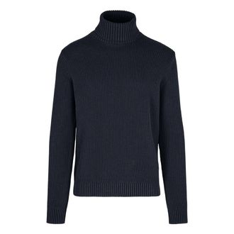 Bomboogie Homme, Pulls, Bleu, Taille: L Pull Col Roul&eacute; en M&eacute;lange de Coton