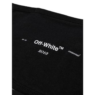 Off-white OMRG002E20FA Logo-Print Cotton Face Mask - Black