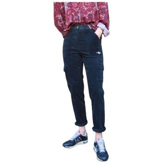 Aeronautica Cargo Velours Hose - Schwarz - - Jeans - Damen - Schwarzk - 2XS