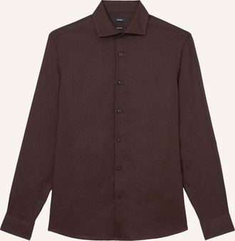 Reiss Reiss Leinenhemd Extra Slim Fit braun