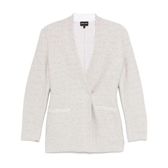 Giorgio Armani Doppelreihiger Blazer mit Druckknopfverschluss - - Jackets - Damen - Grau - M