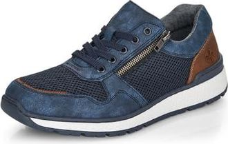 Rieker Homme Baskets B9006, Monsieur Baskets Basses,Semelle intérieure Amovible,Chaussures de Rue,Loisirs,Sport,Bleu (Blau / 14),45 EU / 10.5 UK