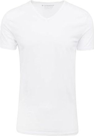 Garage Stretch Basic T-Shirt Blanc Col V - 3XL - Homme - V&ecirc;tements - Body-fit - 202, Blanc (blanc)., XXXL