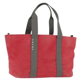 Prada Pre-owned Canvas Tote - - Pre-owned - Damen - Rot - ONE SIZE