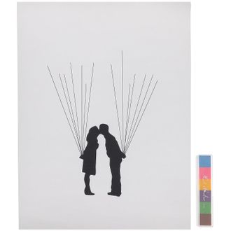 BESPORTBLE BESPORTBLE Fingerabdruck G&auml;stebuch Leinwand zur Hochzeit 30X40cm Kreative Hochzeitsdekoration und Alternative Unterschriftenm&ouml;glichkeit f&uuml;r G&auml;ste Lang