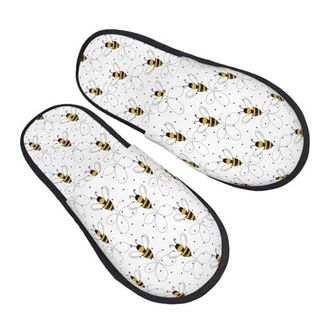 Generic Petite Abeille Unisexe Pantoufles Respirantes Chaussons Confortable Chaussures De Maison Pour Maison Ext&eacute;rieur Hiver L