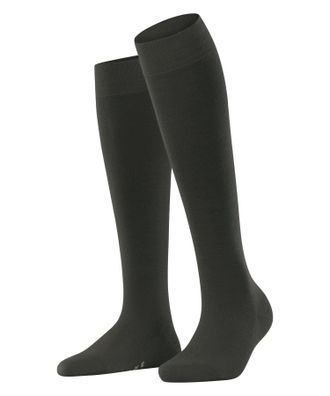 Falke Damen Kniestrümpfe Softmerino W Kh Wolle Baumwolle lang einfarbig 1 Paar, Grün Military 7826, 39-40
