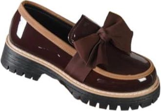 Generic Mocassins orthop&eacute;diques en cuir pour femme - Soutien de la vo&ucirc;te plantaire - Pour le travail, le bureau, les affaires - Bout rond - Plat - Confortable