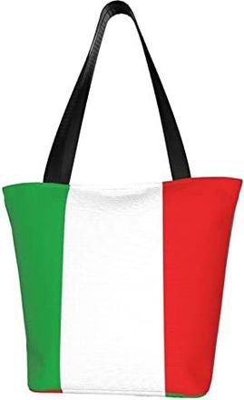 AOOEDM Sac fourre-tout Italia Italie Drapeau italien Sacs &agrave; provisions Petit sac de march&eacute; r&eacute;utilisable Sacs fourre-tout de plage Sacs de voyage