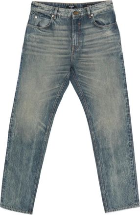 Balmain logo-patch jeans - Blau