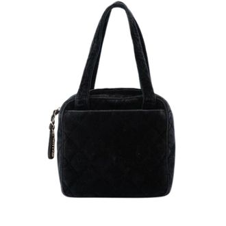 Chanel Pre-owned Quilted Velvet Handbag - - Pre-owned - Damen - Schwarzk - ONE SIZE