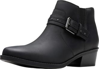 Clarks Bottines Danyelle Wish pour femme, Cuir huileux noir, 36.5 EU