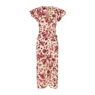 Isabel Marant Silk Floral Dress - - Dresses - Damen - Rosa - M